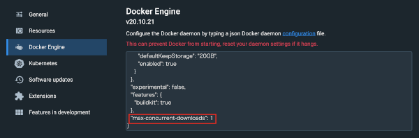 DockerのPullが途中で止まる